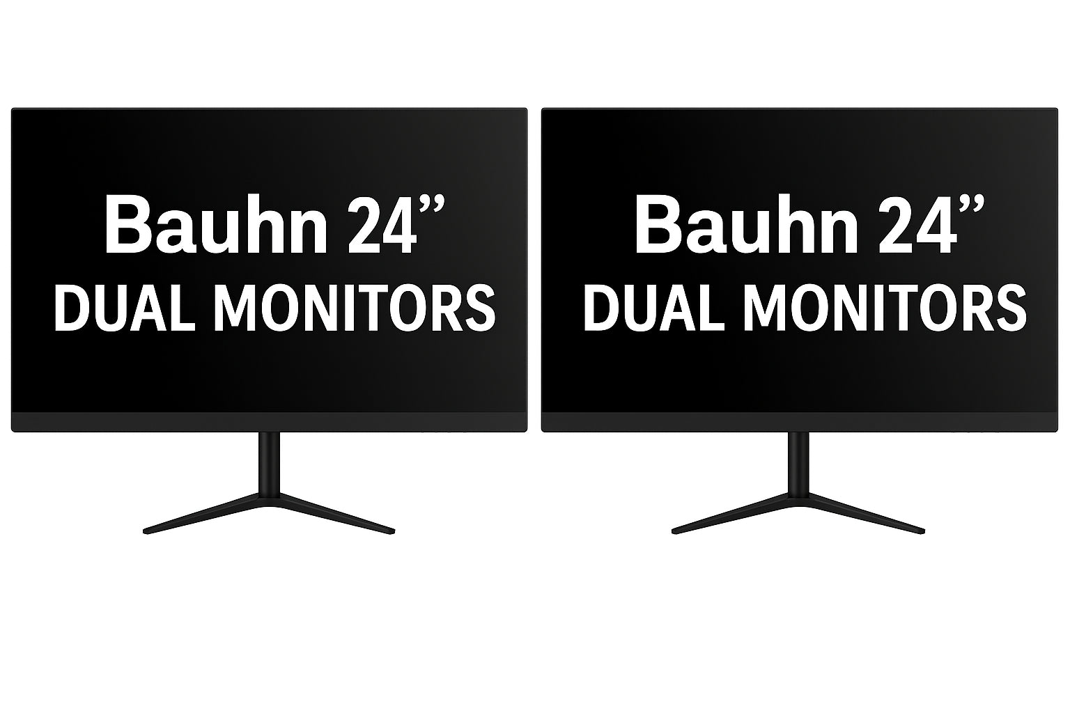 2 X BAUHN 24" Full HD IPS Monitor (Dual Setup) $1 RESERVE
